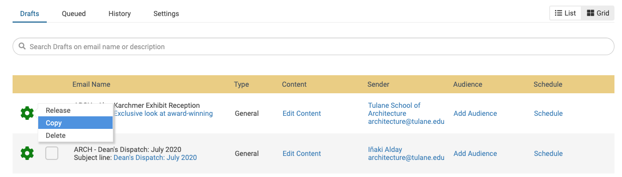 Giving to Tulane - iModules User Guide
